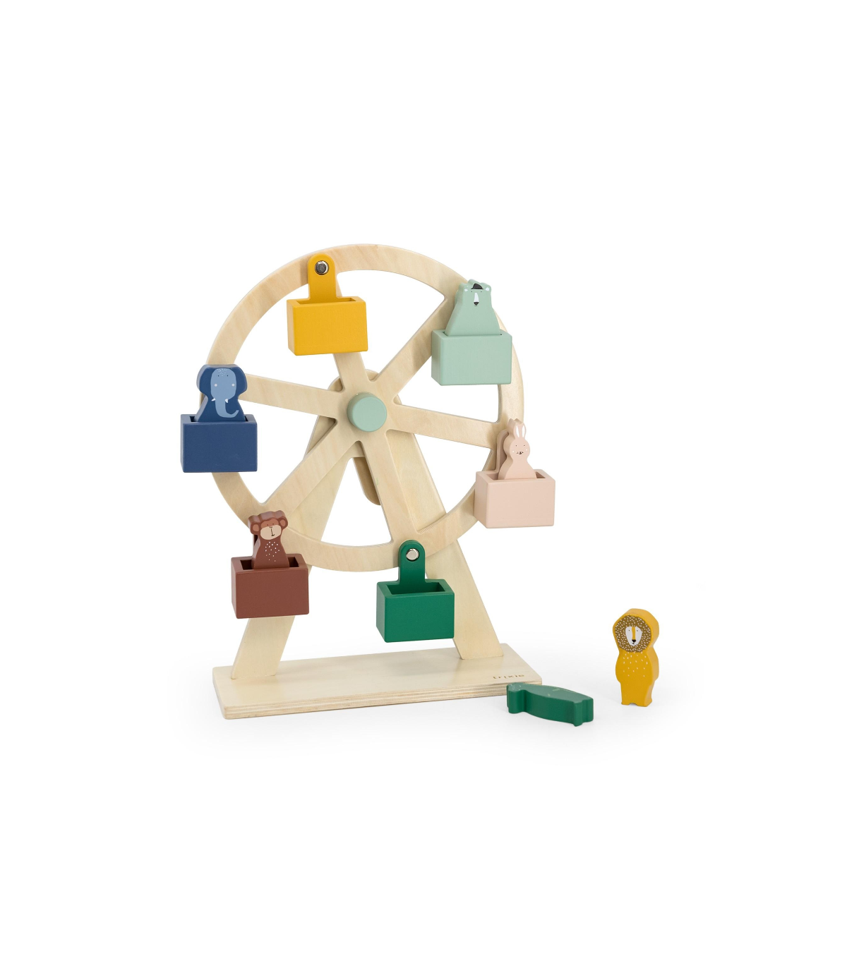 Grande roue animaux en bois